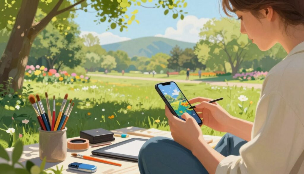 Learn to paint with your phone and unleash your creativity.